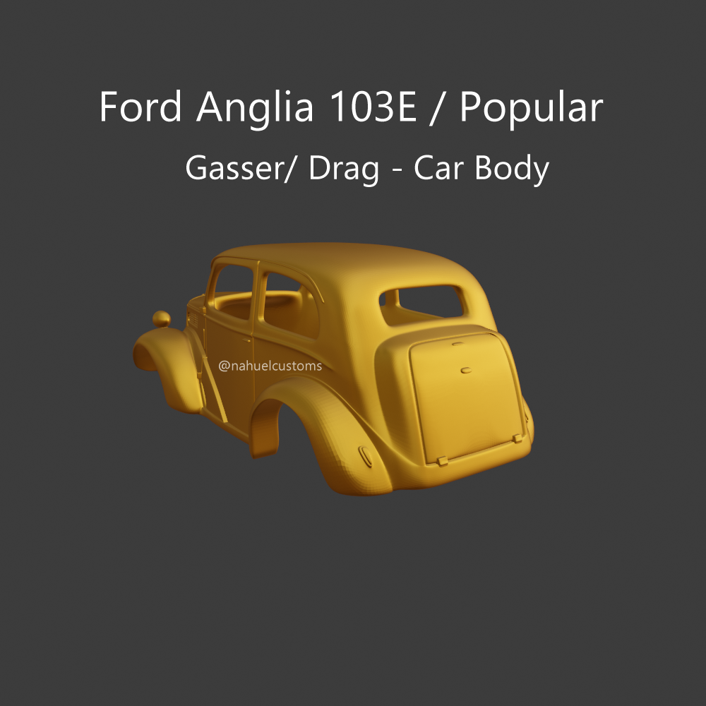 STL file Ford Anglia 103E / Popular - Gasser/ Drag - Car Body・3D ...