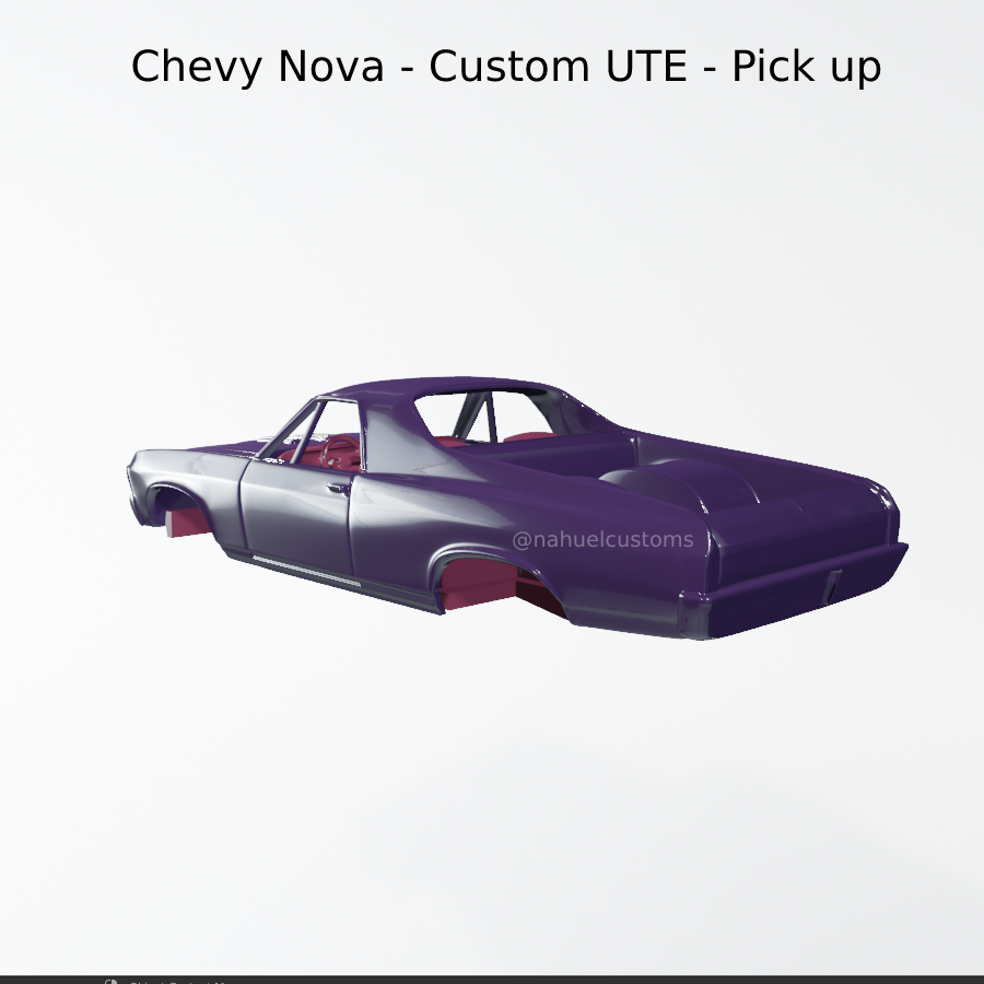 STL file Chevy Nova - Custom UTE - Pick up・3D print design to download ...