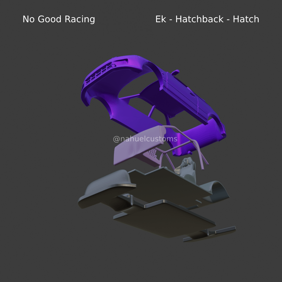 STL file 1999 / 2000 JDM KANJO NO GOOD RACING EK HATCH・3D printing ...