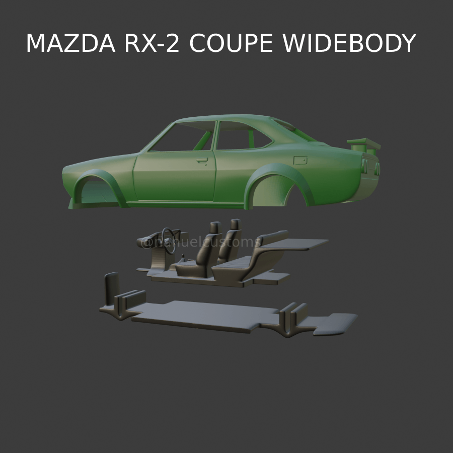 STL file Mazda RX-2 Coupe Widebody - RX2 - Car body・3D printer model to ...