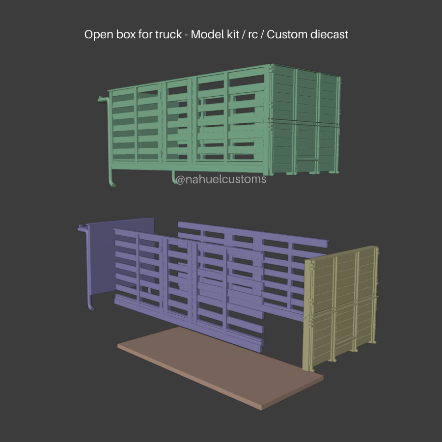 STL file Open box for truck - Model kit / rc / rc / Custom diecast 📦 ...