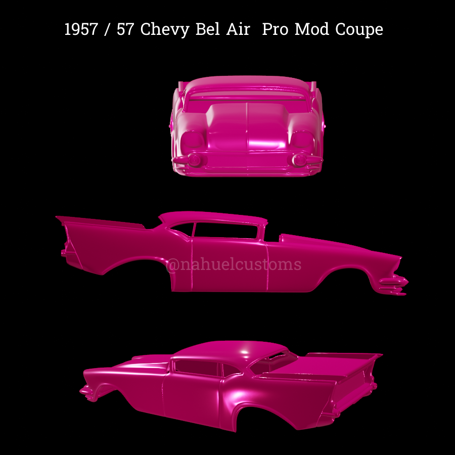 STL file 1957 / 57 Chevy Bel Air Pro Mod Coupe 🚙・3D print design to ...