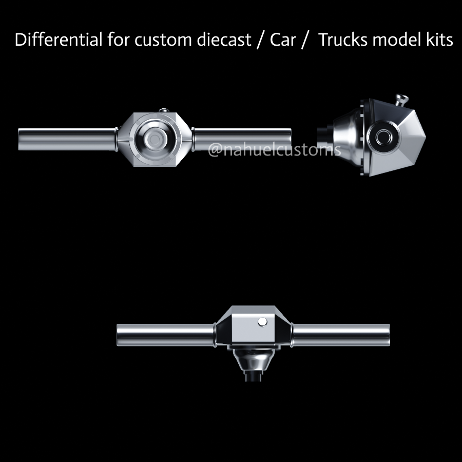 Archivo STL Differential / Rear end for custom diecast / Car / Trucks ...