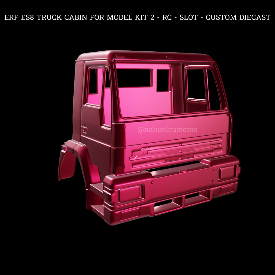 STL file ERF ES8 TRUCK CABIN FOR MODEL KIT 2 - RC - SLOT - CUSTOM ...