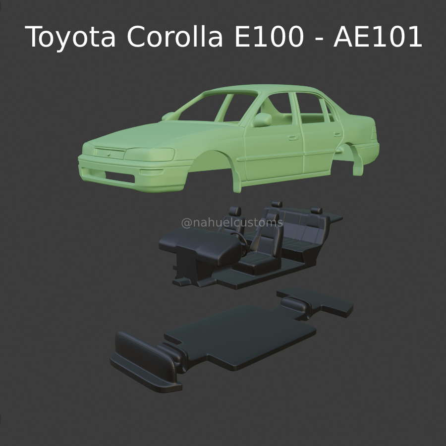 STL file Toyota Corolla E100 - AE101 - AE102・3D printing model to ...