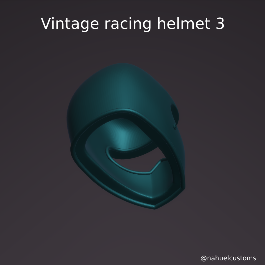 STL file Vintage Racing Helmet 3・3D printer design to download・Cults