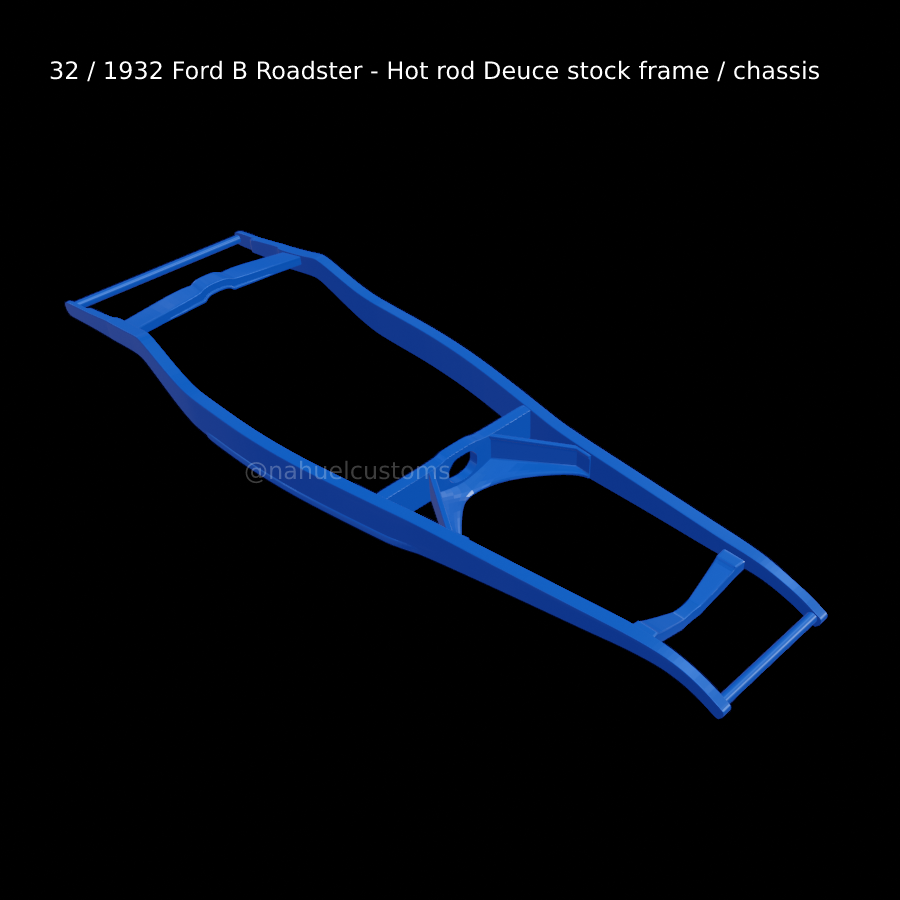 STL file 32 / 1932 Ford B Roadster - Hot rod Deuce stock frame ...