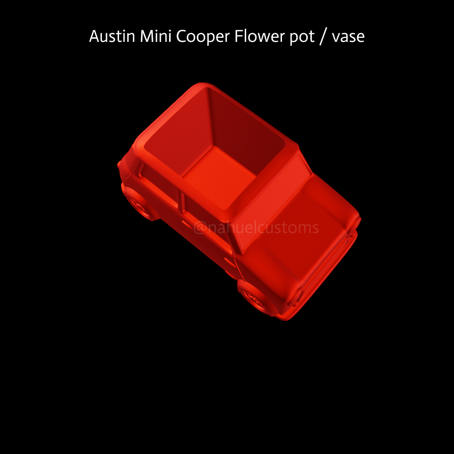 STL file Austin Mini Cooper Flower pot / vase・3D printing model to ...