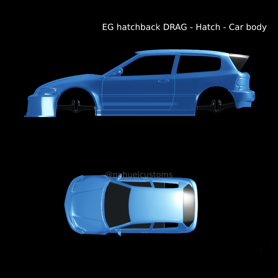 STL file JDM EG HATCHBACK - HATCH - DRAG - Car body 🚗・3D printing idea ...