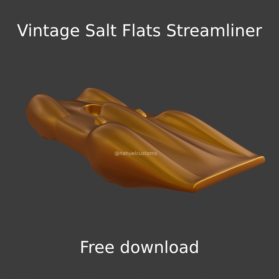 Free STL file Vintage Salt Flats Streamliner・3D print design to ...