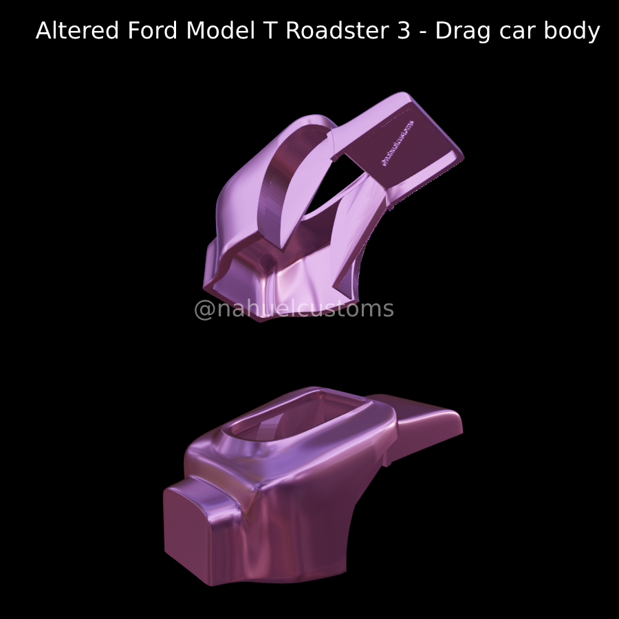 STL file Altered Ford Model T Roadster 3 - Drag car body・3D printer ...
