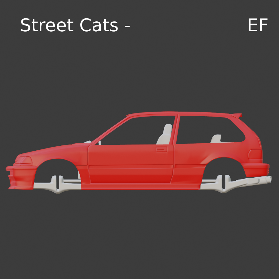 STL file STREET CATS JDM EF HATCH - CAR BODY・3D printing model to ...