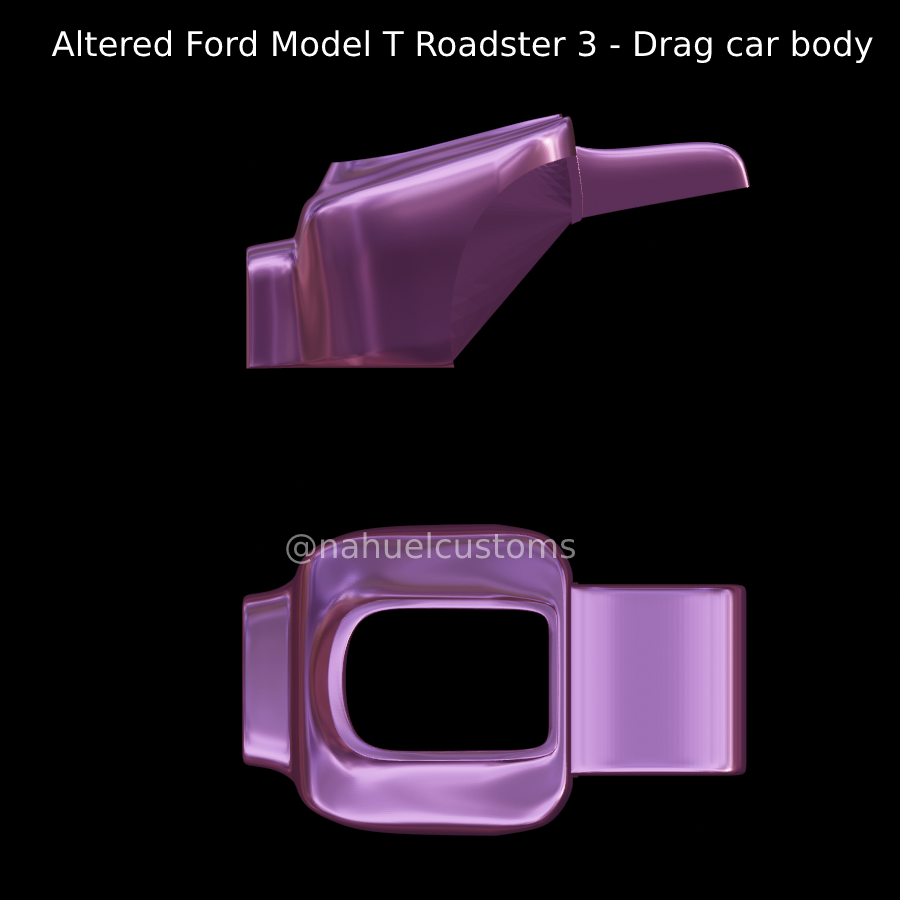 STL file Altered Ford Model T Roadster 3 - Drag car body・3D printer ...