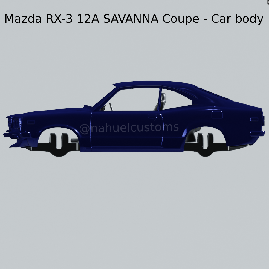 STL file Mazda RX-3 12A SAVANNA Coupe - Car body 🚗・3D printer design to ...