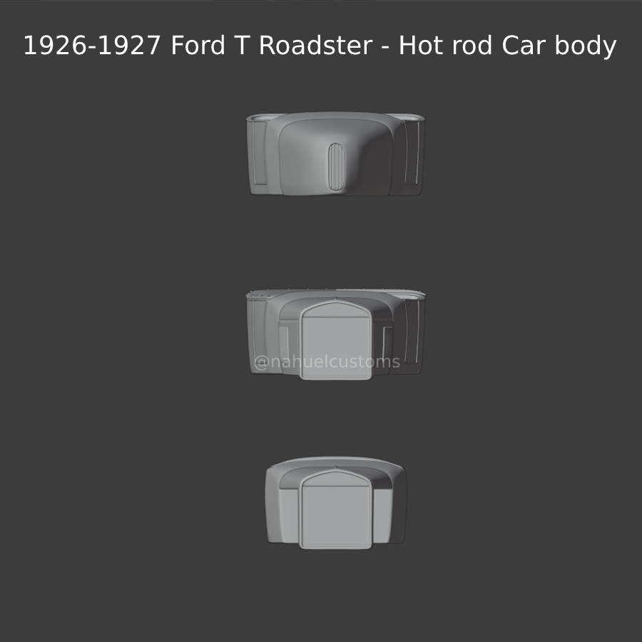 STL file 1926-1927 Ford T Roadster - Hot rod Car body 🚙・3D printable ...