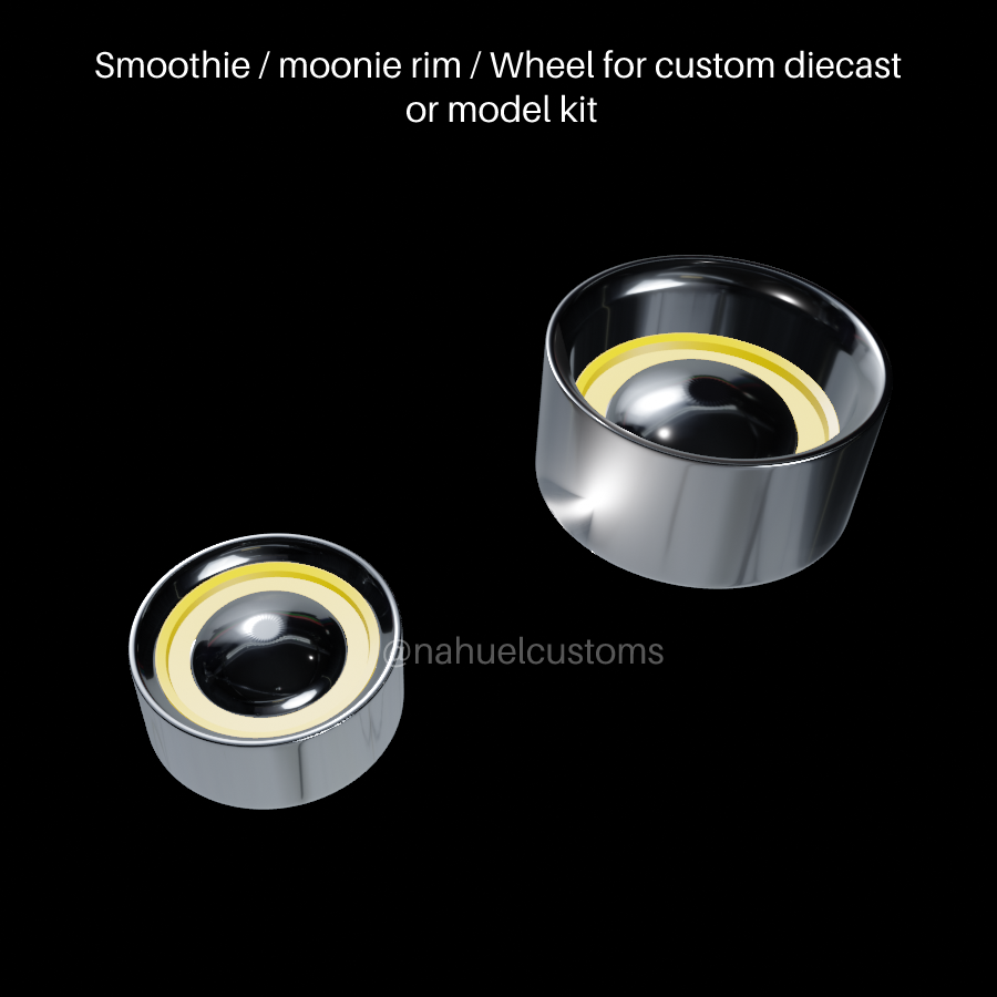 Archivo STL Smoothie / moonie rim / Wheel for custom diecast or model ...
