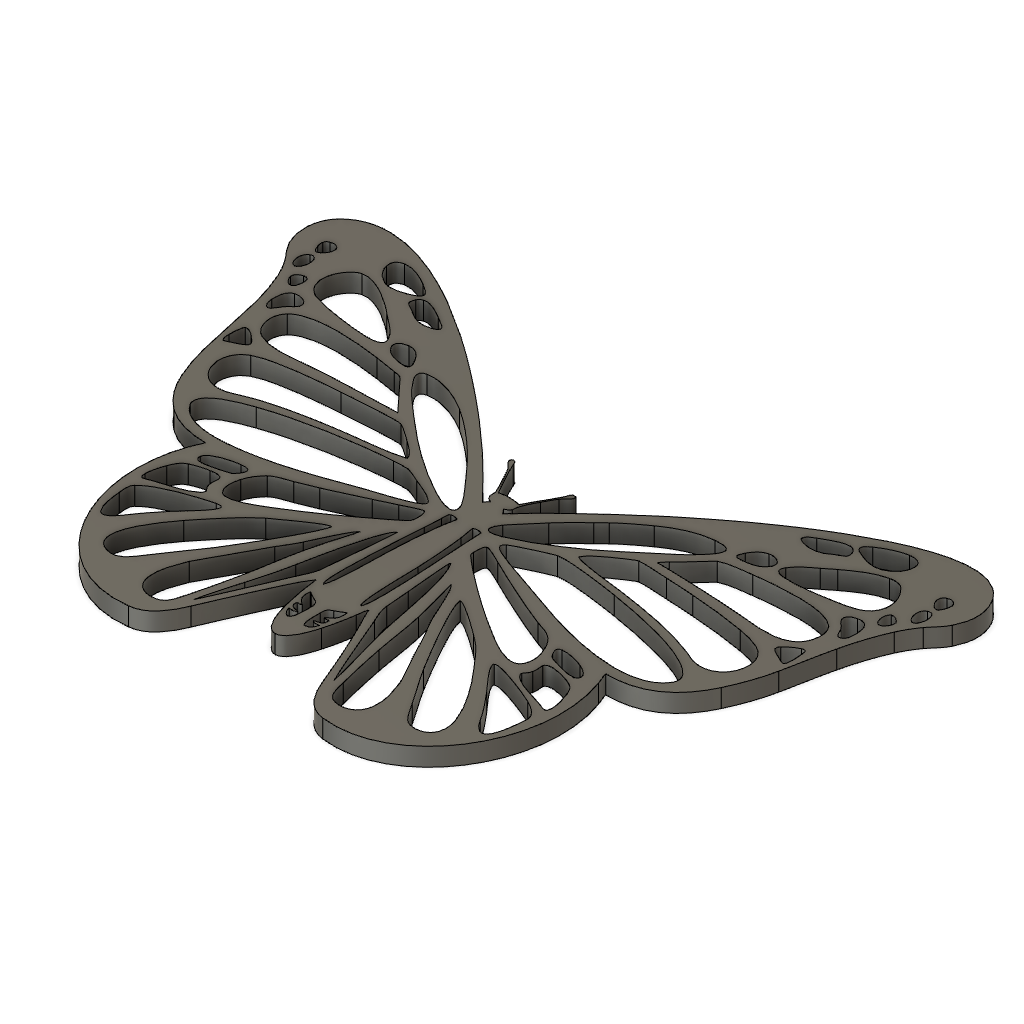 3D file Butterfly 2D Decor・3D print design to download・Cults