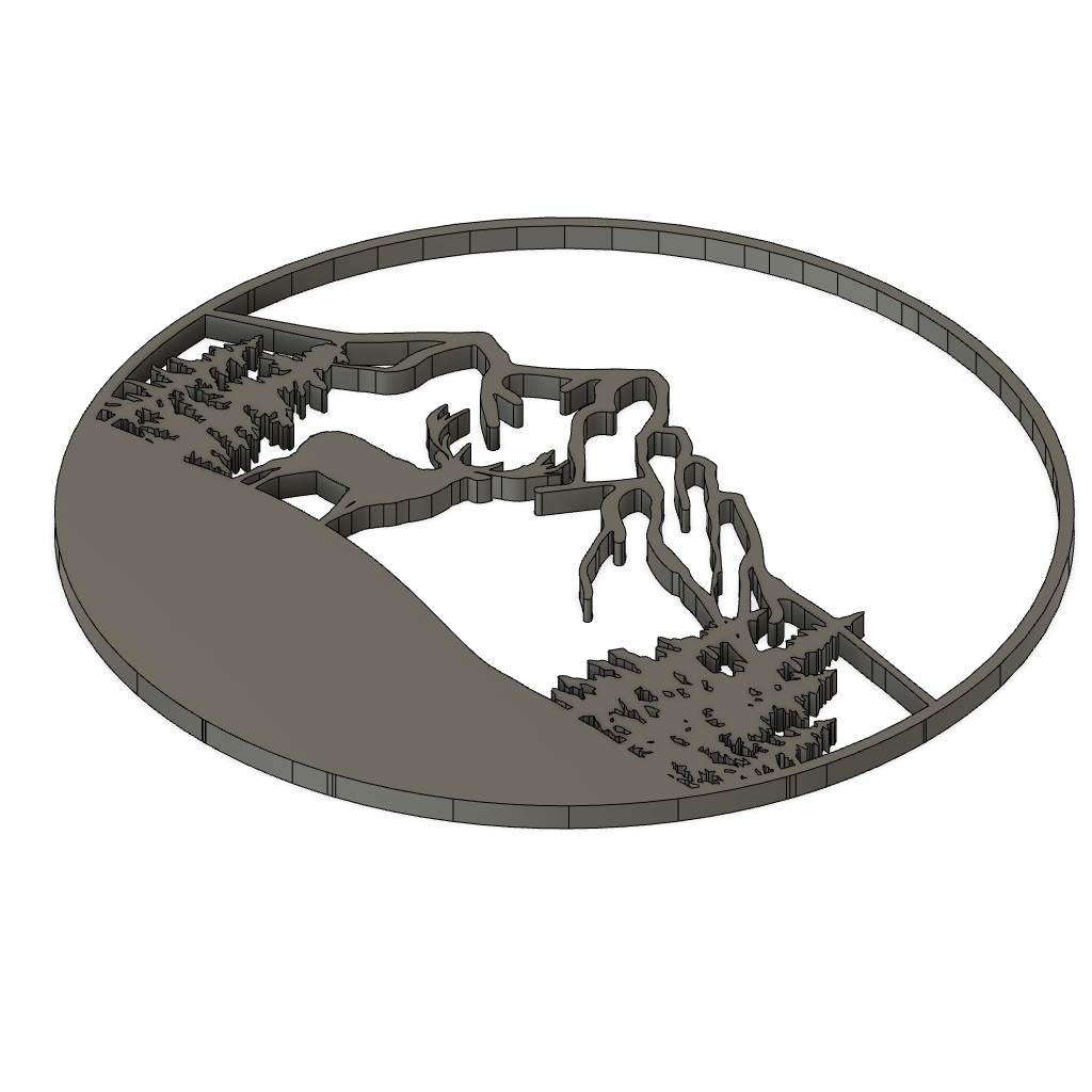 STL file Deer And Forest 2D Decoration 🦌・3D printing template to ...