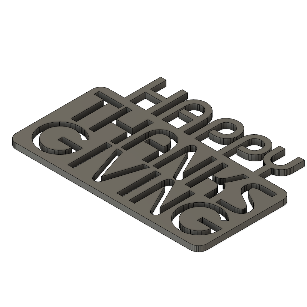 3D file Happy Thanks Giving Letters Decoration・3D print design to ...