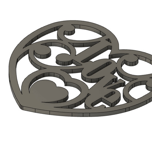 Download STL file Heart Love 2D wall art • 3D printer template ・ Cults