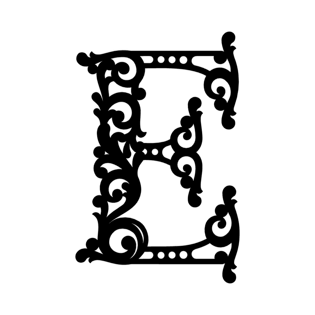 Decorative Letter E Clipart