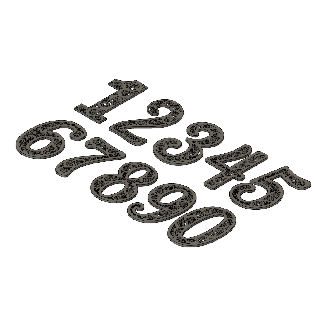 3D file Numeric Art 2D Number・3D printing idea to download・Cults