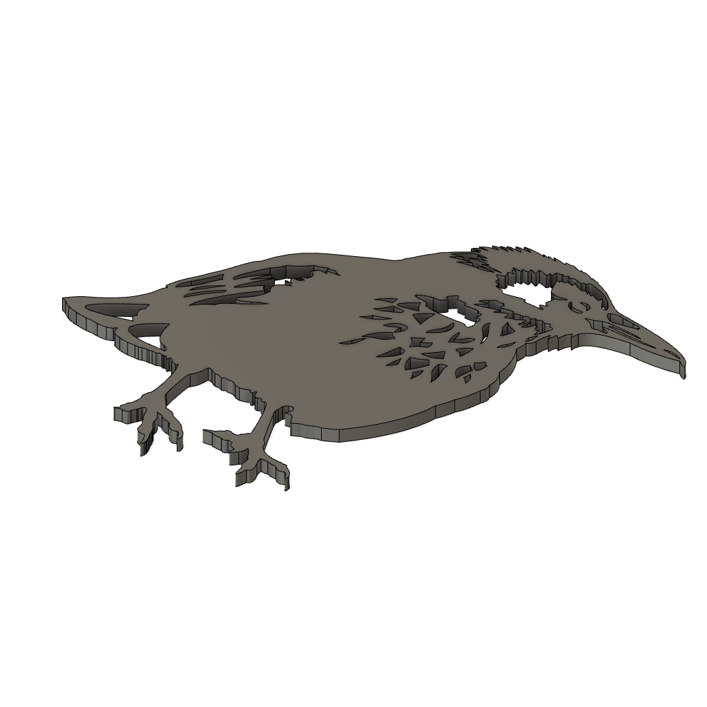 3D file Crow Decoration 2D Wall Art・3D printing template to download・Cults