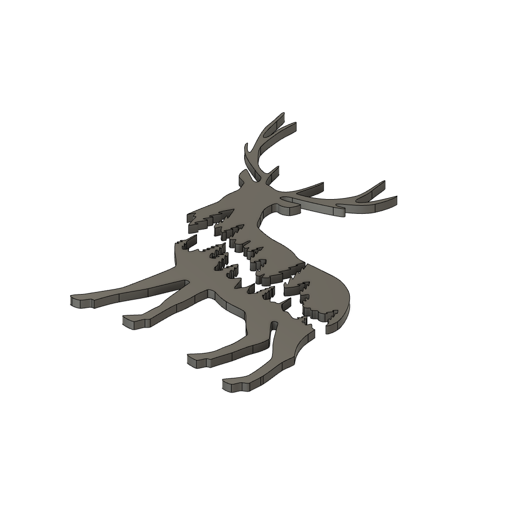 3D file Tree In Deer 2D Wall Art・3D print model to download・Cults