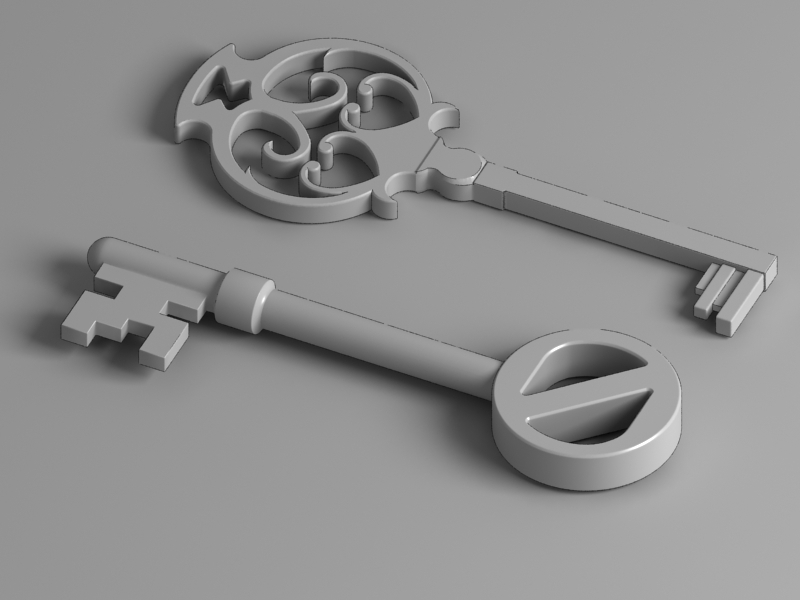 STL file OZ and Mombi Keys inspired in Return to Oz・3D printing idea to ...