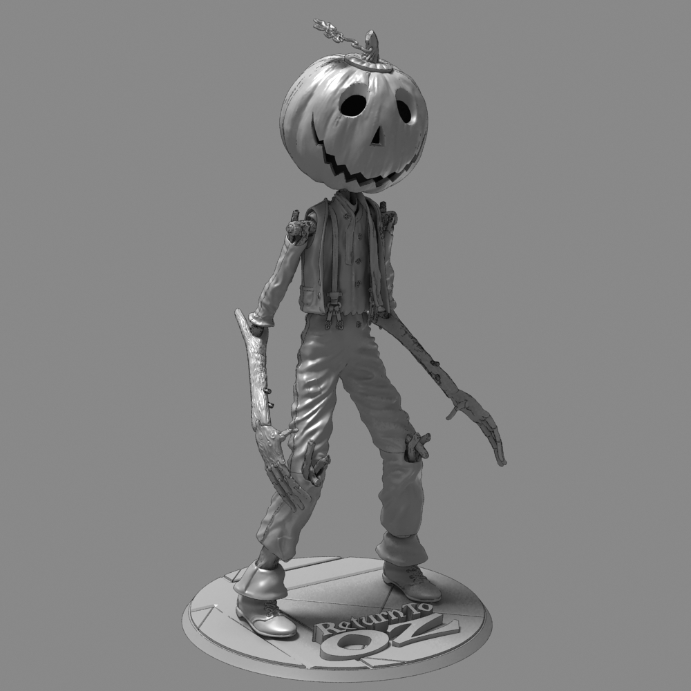 STL file Jack Pumpkin Head FULL BODY Return to Oz・3D printer design to ...