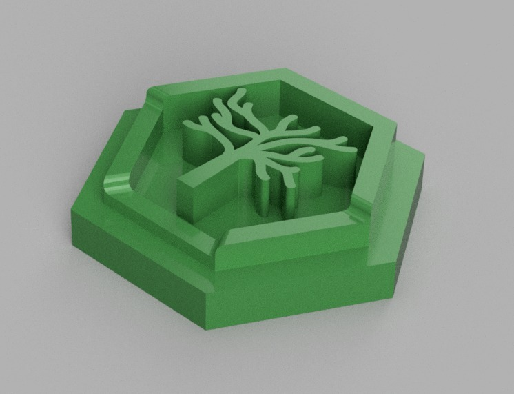 Free 3D file 1 inch hex for RPG/Boardgame (GURPS intended)・3D printable ...