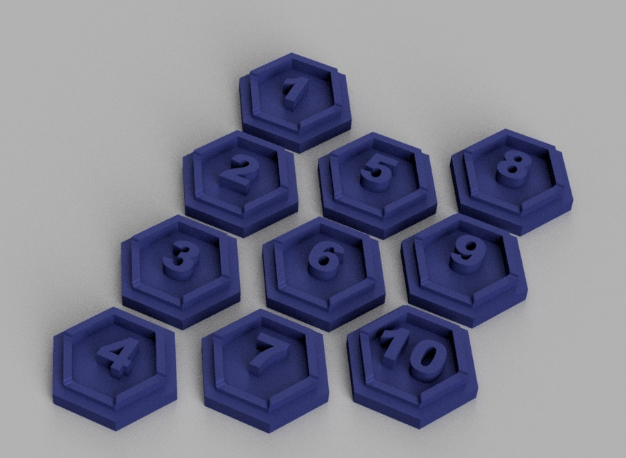Free 3D file 1 inch hex for RPG/Boardgame (GURPS intended)・3D printable ...
