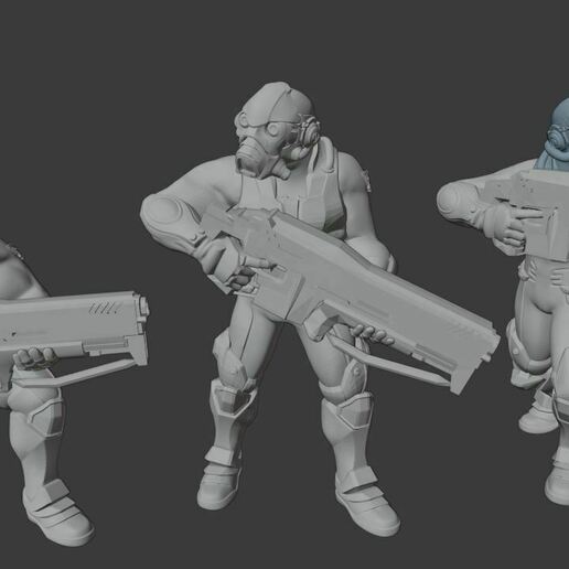Download STL file Starcraft 2 Ghost/Spectre Miniatures • 3D printer ...