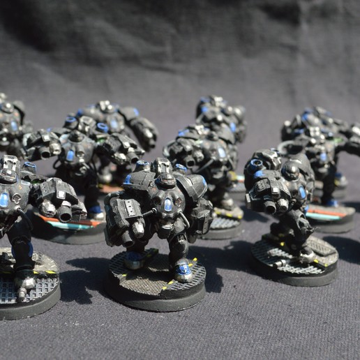 Download STL file Starcraft 2 Marauders & Firebats Wargaming Minis • 3D ...