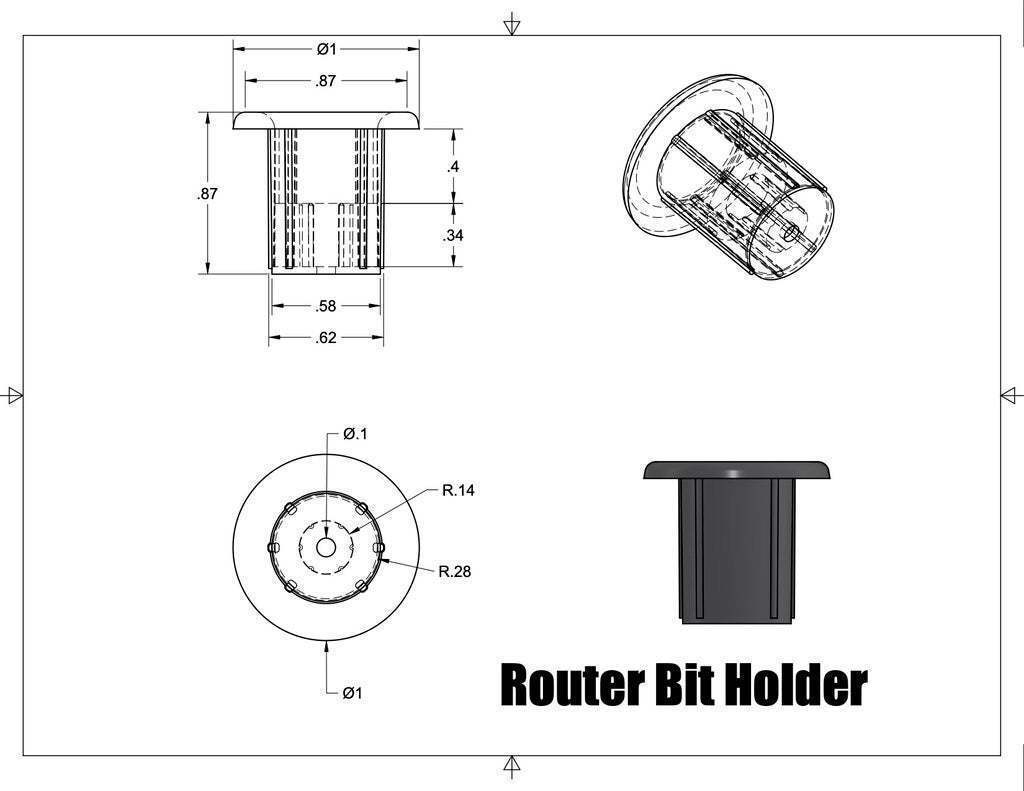 Free STL file Router Bit Holder Insert・3D printable design to download ...