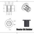 Download free STL file Router Bit Holder Insert • Object to 3D print ...