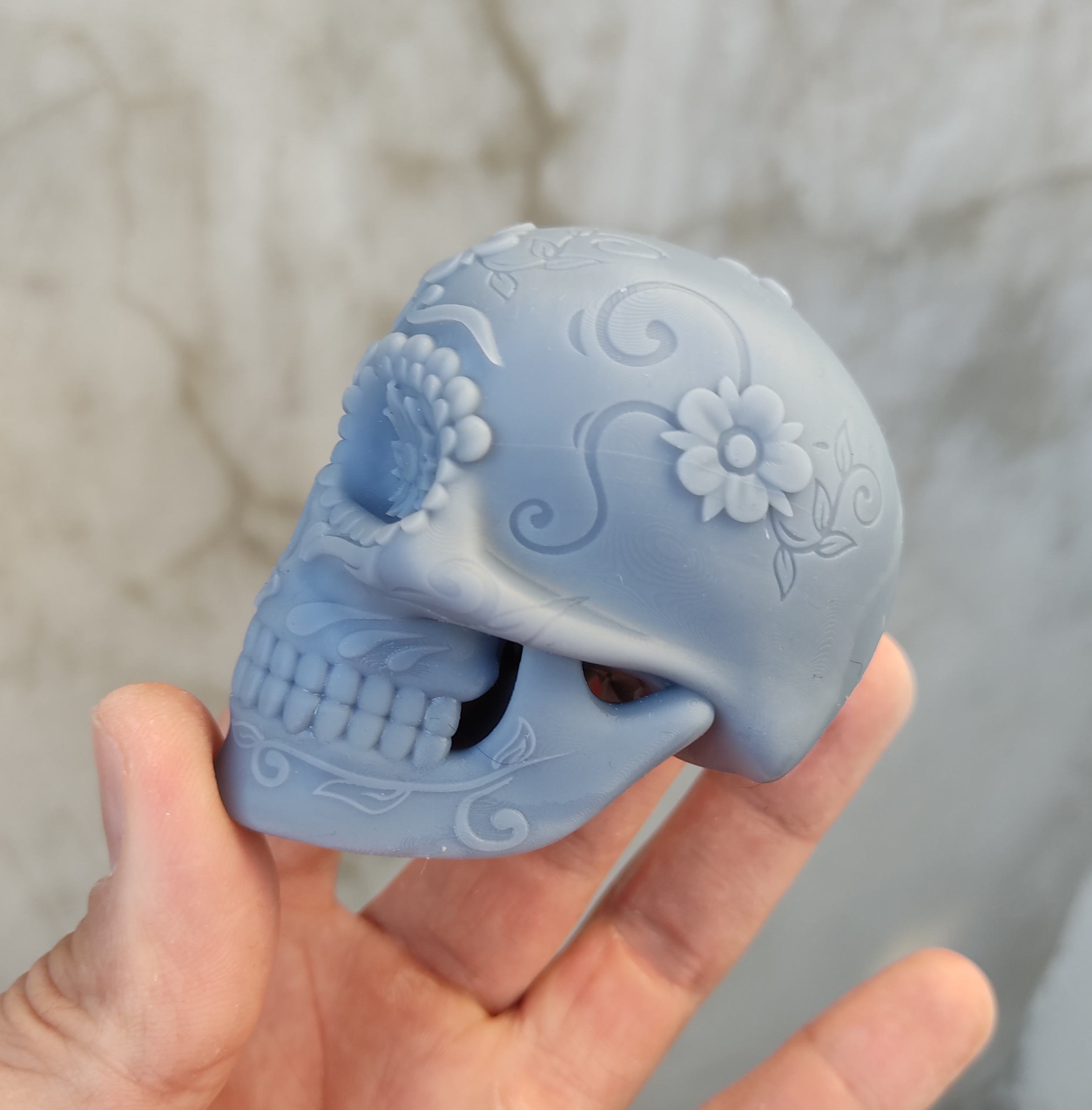 STL file Mexican Sugar Skull 3D model 💀・3D print design to download・Cults