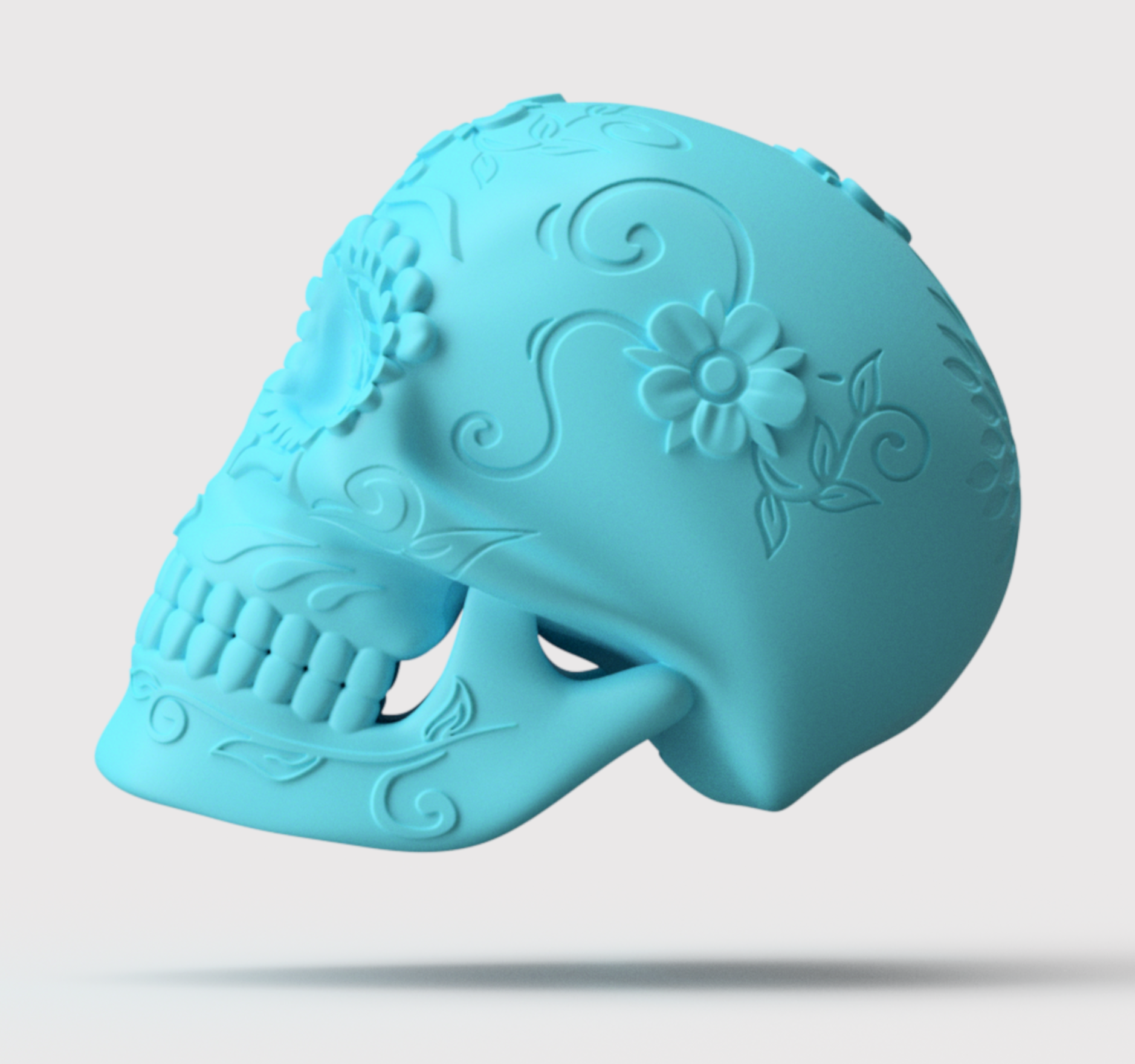 STL file Mexican Sugar Skull 3D model 💀・3D print design to download・Cults