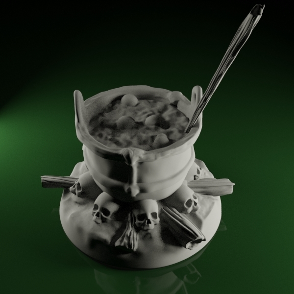 STL file SWAMPS OF MORDHELL - Cauldron (Witches Cauldron / Pot)・3D ...