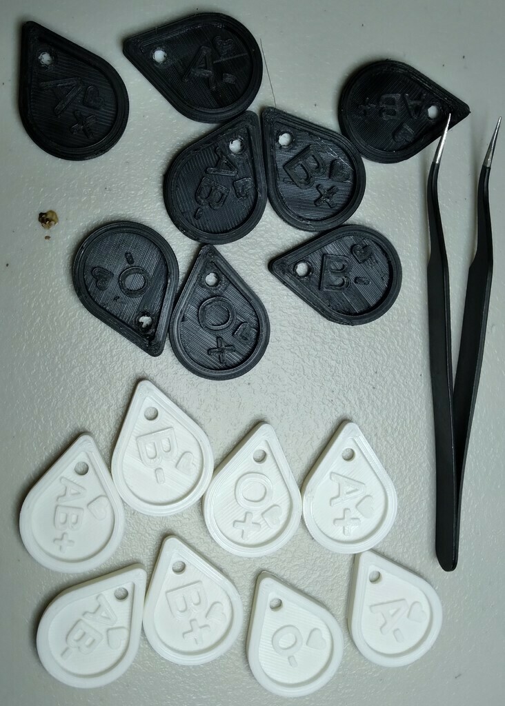Free 3D file Blood Type Tag・3D print design to download・Cults