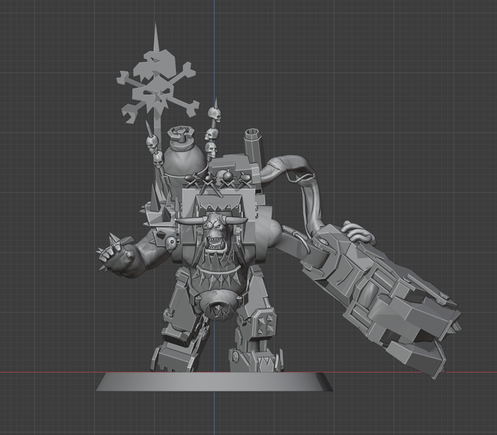 STL file Ork Warboss in Mega Armour ⚔・3D printer design to download・Cults