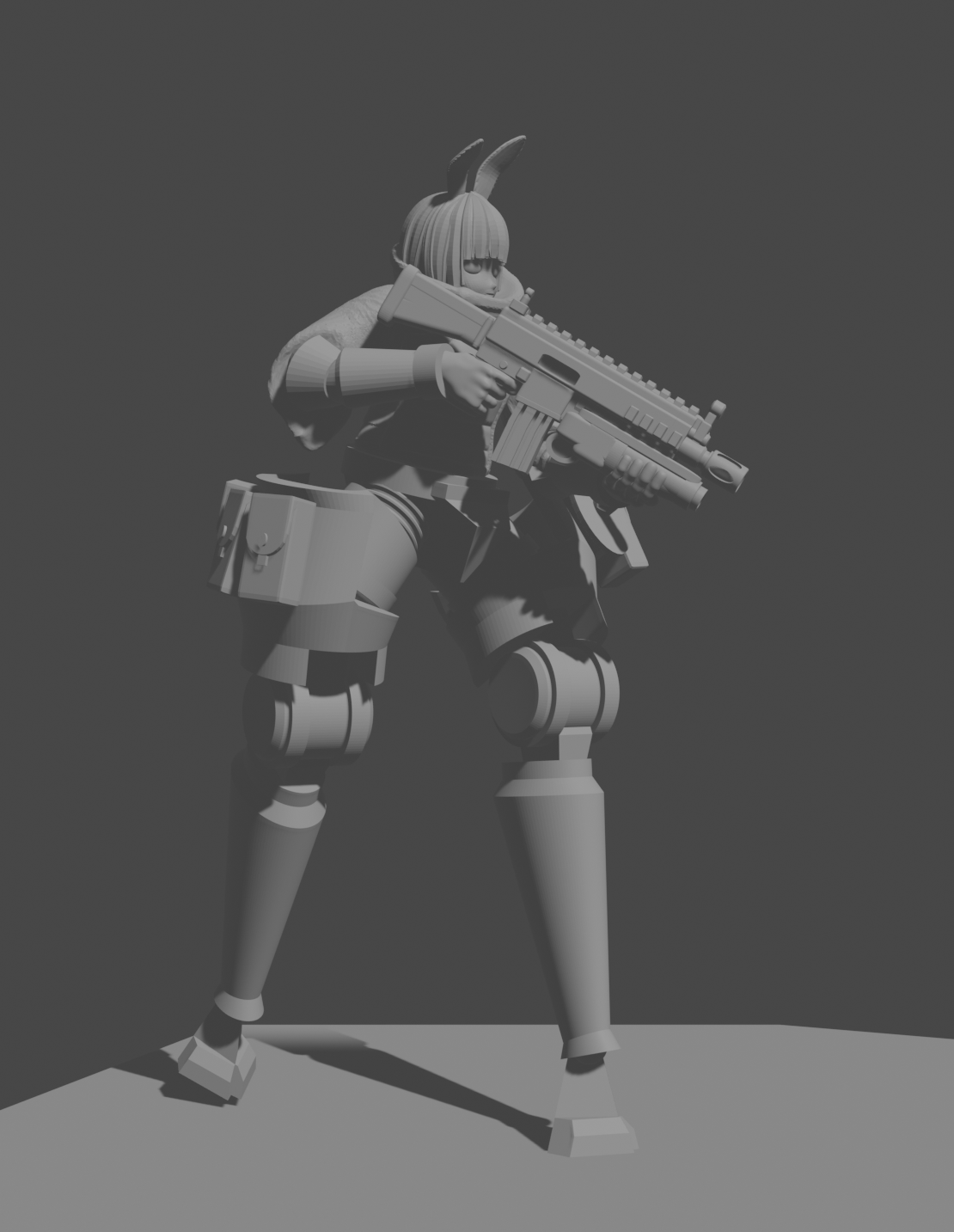 Free STL file Polistian Kampfer Demi-human Flak Strider(No Helmet)・3D ...