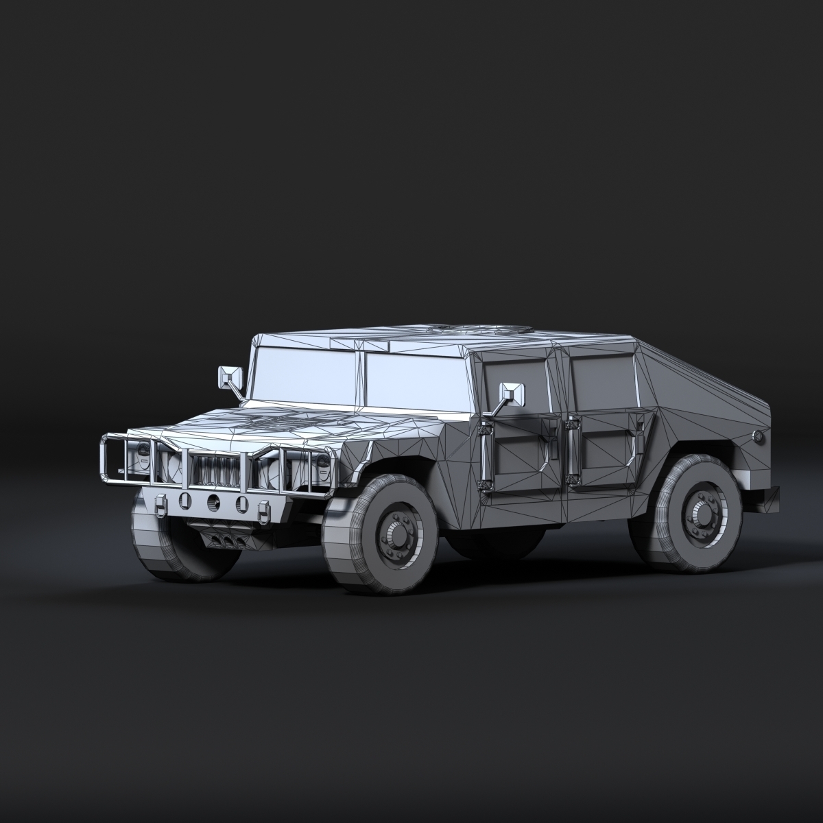 3D file Humvee 3D model Low-poly 3D model 🪖・3D printer design to ...