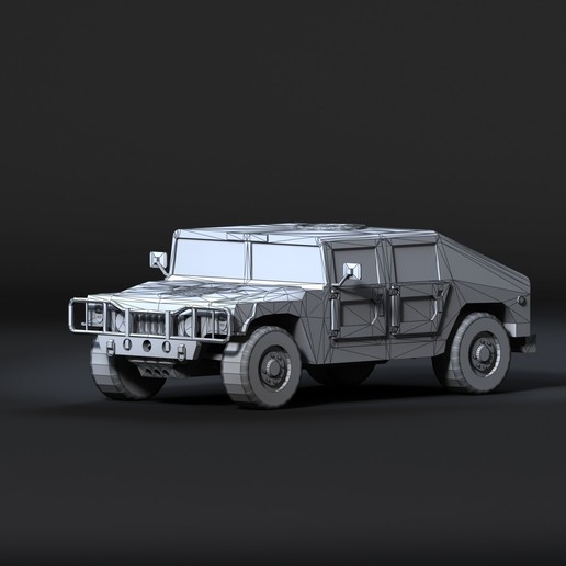 Download STL file Humvee 3D model Low-poly 3D model • 3D printing ...