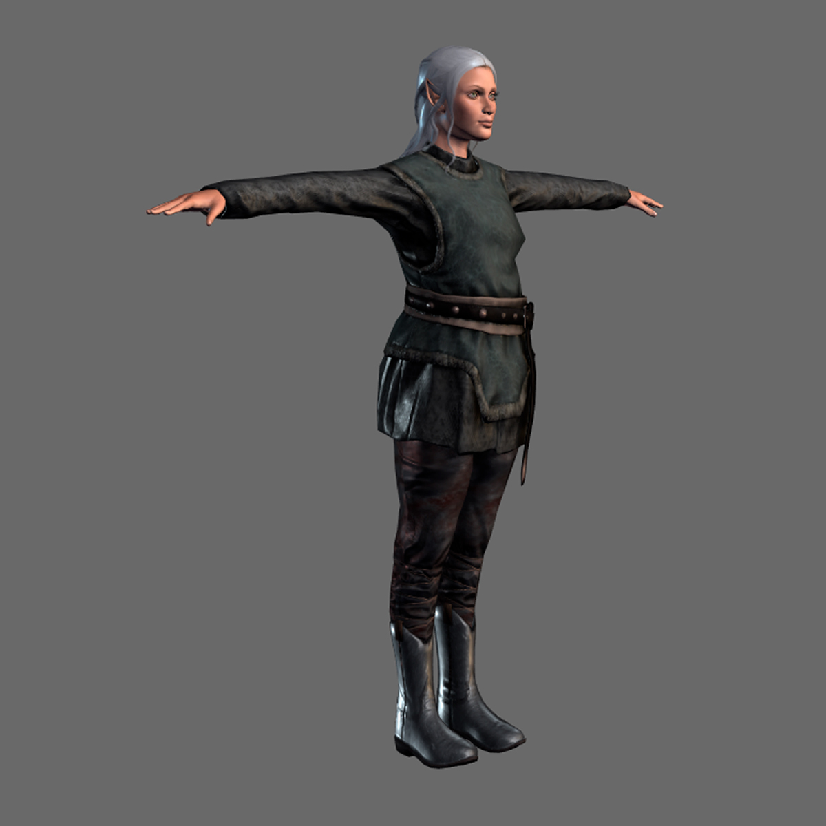 Fichier 3D Femme elfe animée - personnage de jeu en 3d Modèle 3D low ...