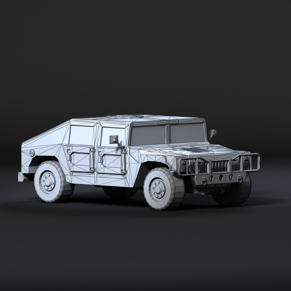 3D file Humvee 3D model Low-poly 3D model 🪖・3D printer design to ...