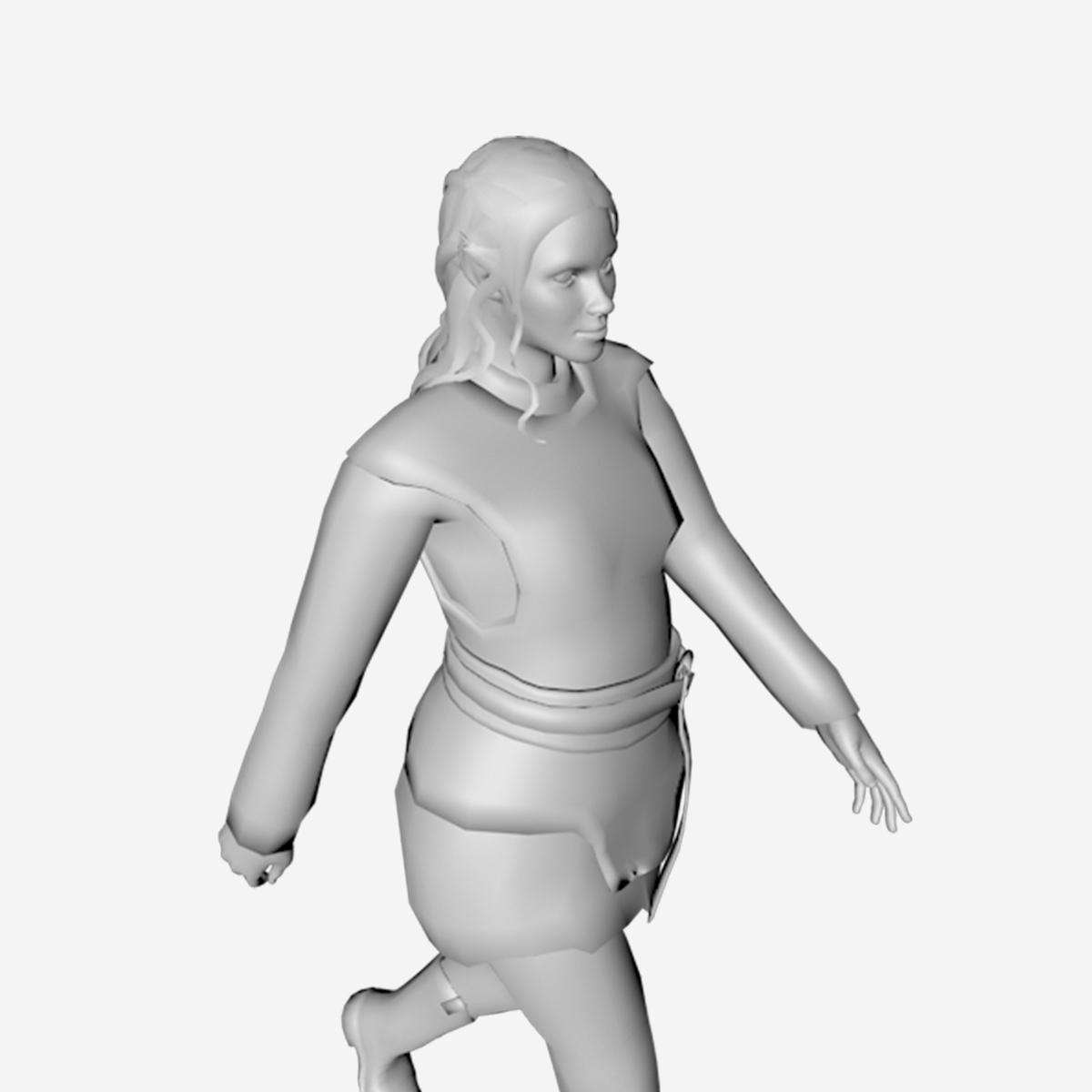 3D file Elf Statue Low-poly 3D model 🧝・3D printer design to download・Cults