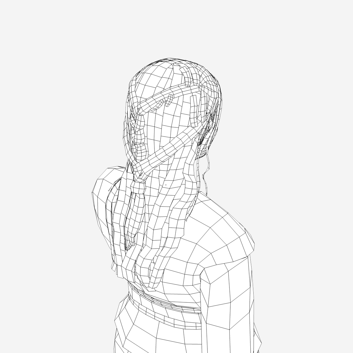 3D file Elf Statue Low-poly 3D model 🧝・3D printer design to download・Cults