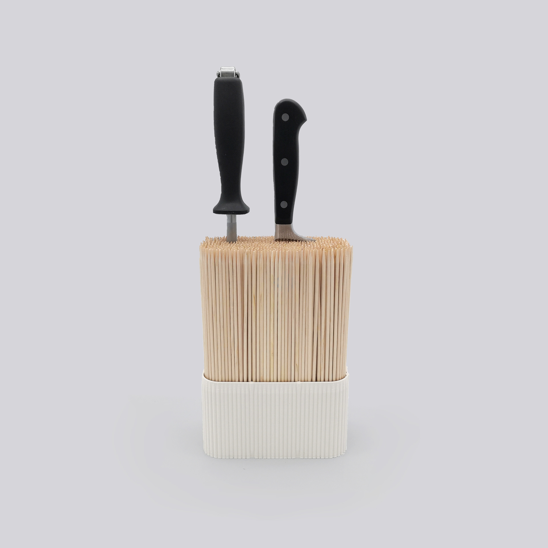 Download STL file Ribbed knife block • 3D printer object ・ Cults