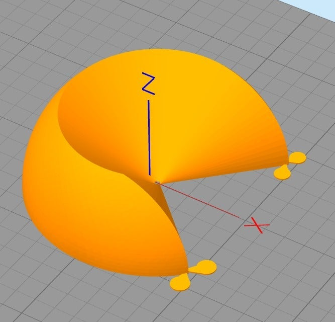 Free STL file Hemi-demi-sphere with corner support tabs・3D printer ...